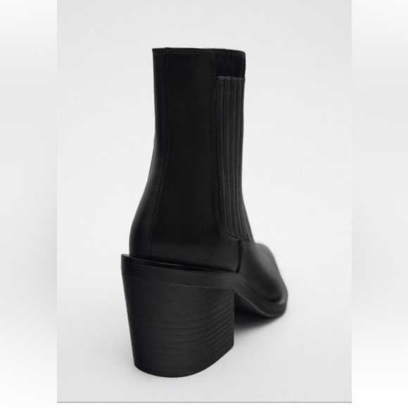Zara | Shoes | Zara Leather Cowboy Ankle Boots | Poshmark